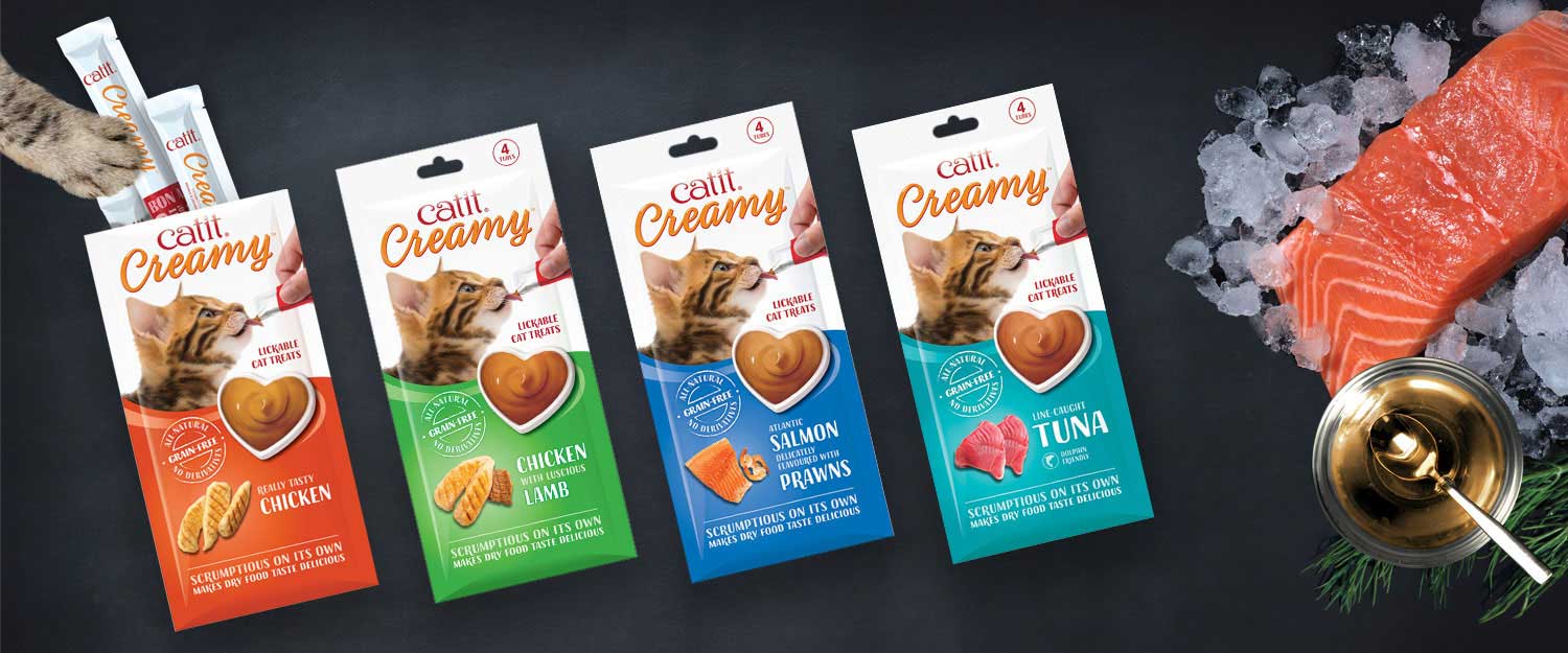 Catit Creamy Lickable Cat Treats | Grain-Free Purée Snacks – Catit UK ...